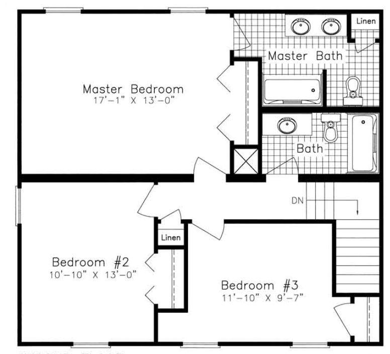 Berkshire – NNA | 1640 Square Foot Two Story Floor Plan