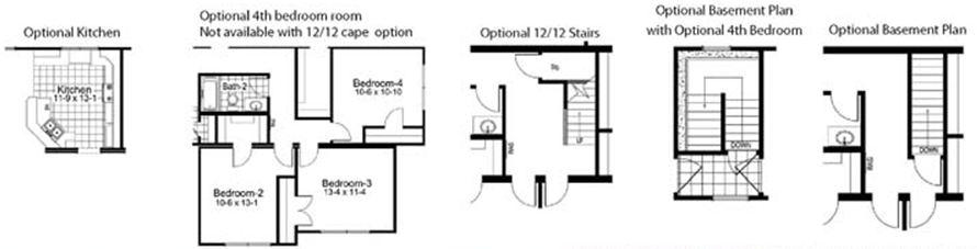 Whitfield Cape – NWC | 3051 Square Foot Cape Floor Plan