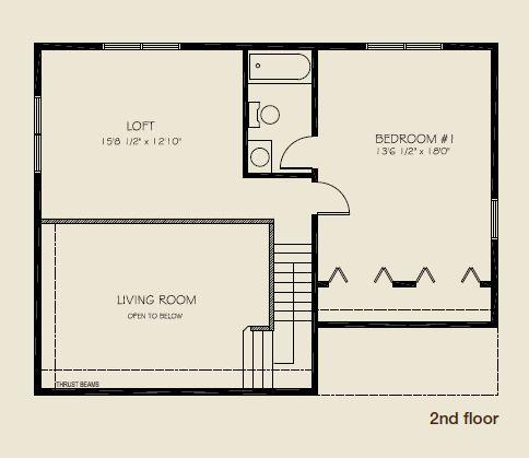 Model I | 1601 Square Foot Cape Floor Plan