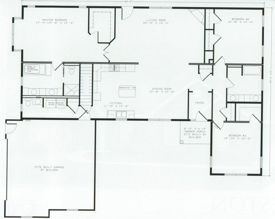 Weston II | 2124 Square Foot Ranch Floor Plan