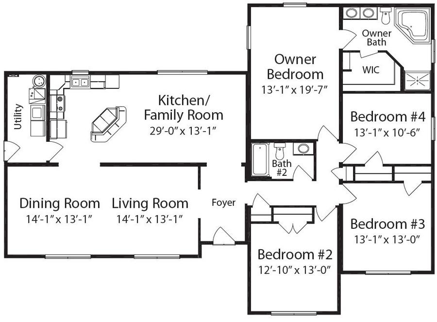 Garrison | 2168 Square Foot Ranch Floor Plan