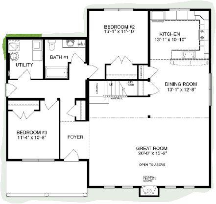 Cedar Ridge (Plan A) | 2428 Square Foot Cape Floor Plan