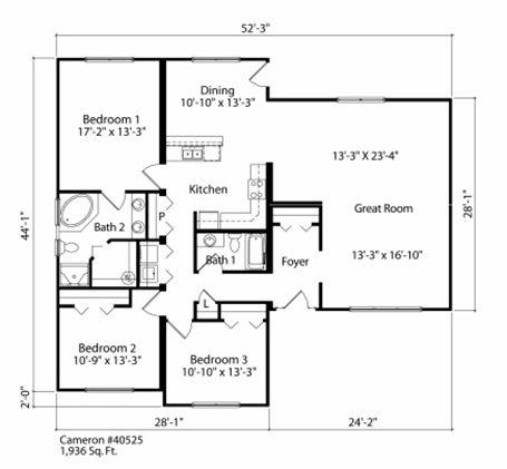 Cameron | 1936 Square Foot Ranch Floor Plan